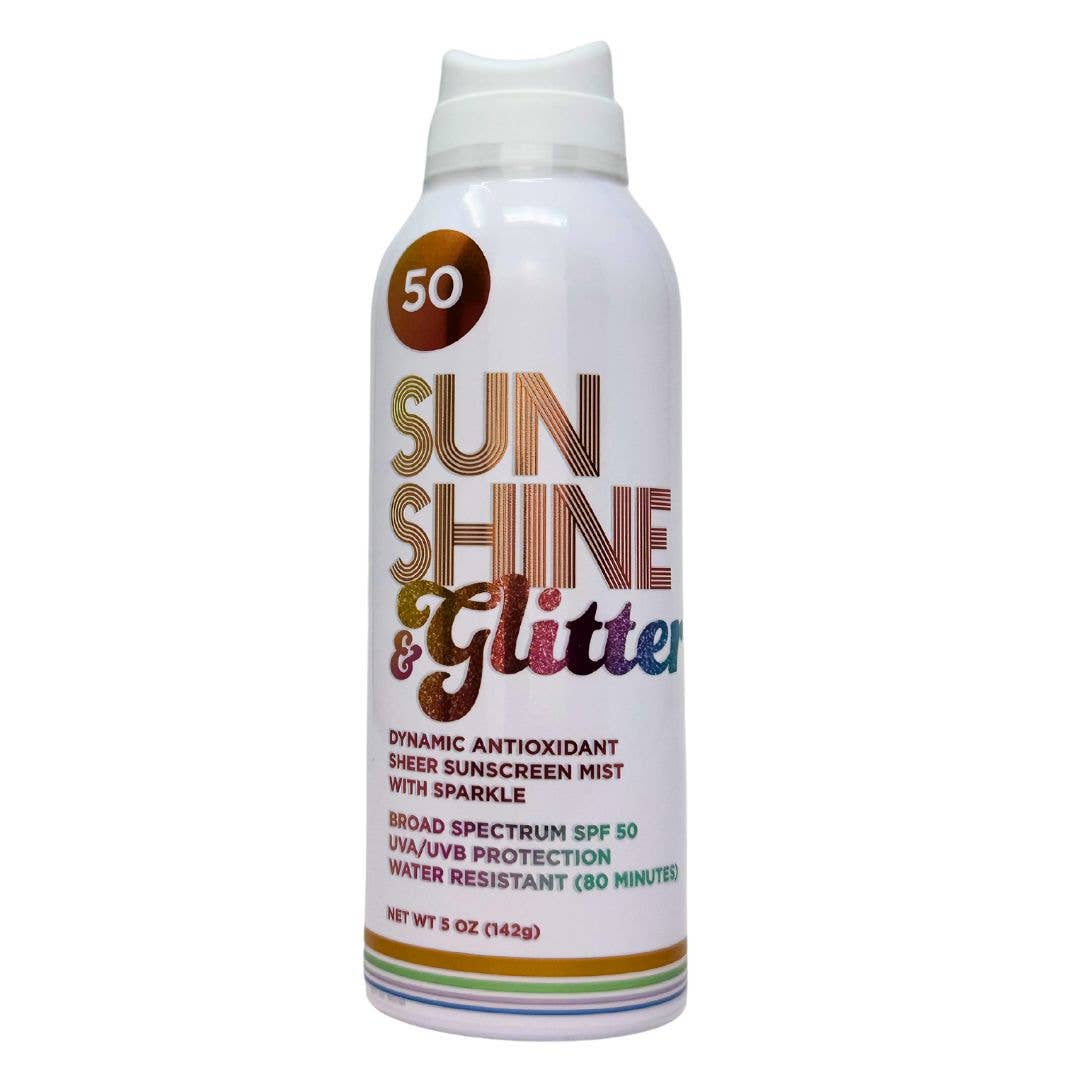 Sunshine & Glitter SPARKLE SHIMMER Sport SPF 50 Mist | Be Kind Kids